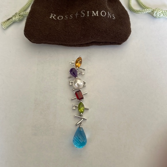 Ross-Simons | Jewelry | Ross Simons Multi Gem And Diamond Pendant In 4k ...